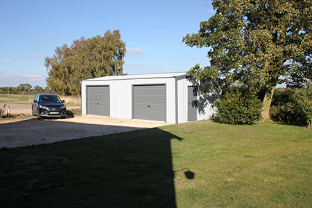 Double Garage Steel Building - CASTLE STEEL BUILDINGS LIMITED